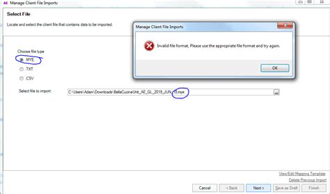 solved invalid file format client file imports myob community
