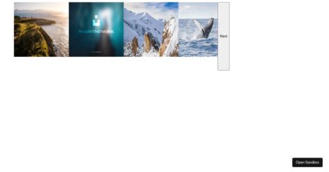 react horizontal scroll menu optimised codesandbox