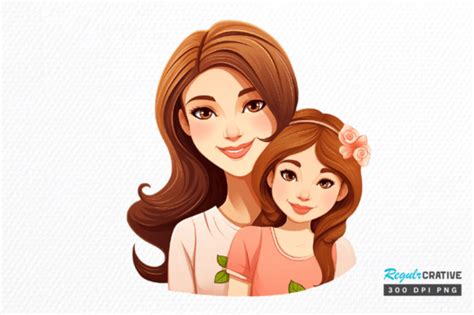 27 Mother And Daughter Clipart Bundle Designs And Graphics