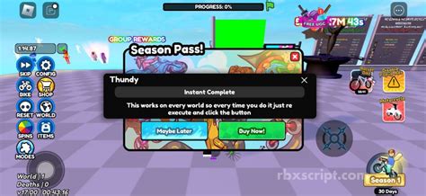 obby but youre on a bike instant complete scripts