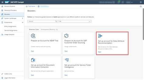 use trial to set up account for data attribute recommendation and