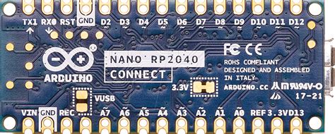 Ard Nano Rp2040 Arduino Nano Rp2040 Connect Rp2040 Without Header At