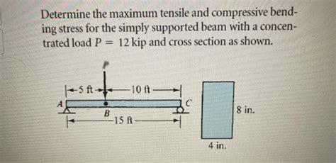 Solved Determine The Maximum Tensile And Compressive Bend