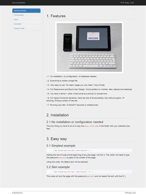 php easy lock password protect php script by artur99