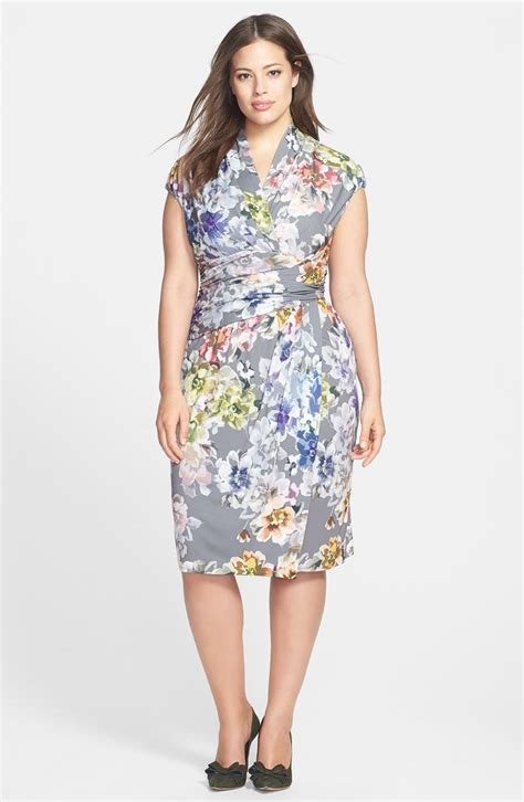 Ivy And Blu Shirred Surplice Neckline Dress Plus Size Nordstrom