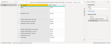 extract data from a web page by example power query microsoft learn