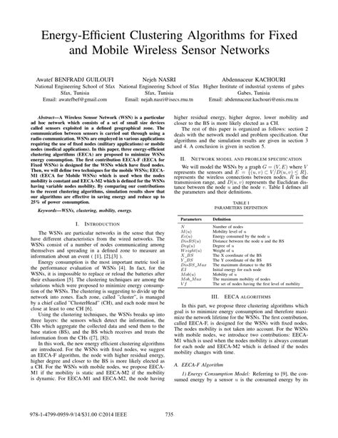 Pdf Energy Efficient Clustering Algorithms For Fixed And Mobile