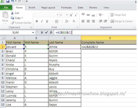 how to how to append 2 columns in excel
