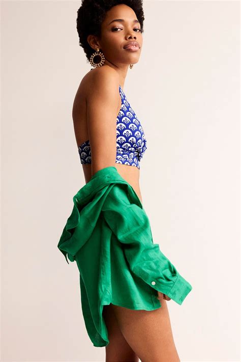 Buy Boden Blue White Levanzo Halter Bikini Top From The Next Uk Online Shop