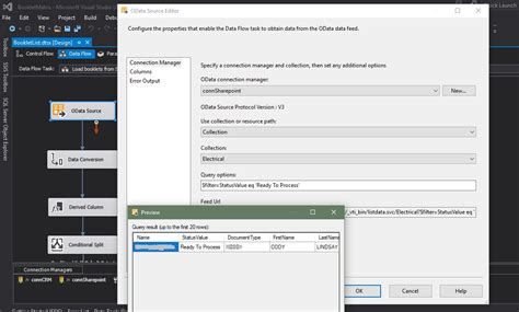 ssis package not loading data from sharepoint to sql