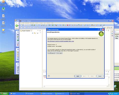 eclipse issue creating android project stack overflow
