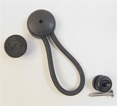 Stayput Bungee Shock Cord Fastener Black W Black Surface Attachment