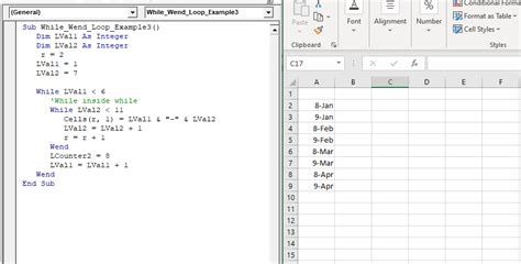 excel vba while wend loop tutorial and example