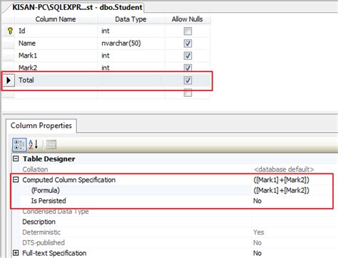 how to create computed column in sql server