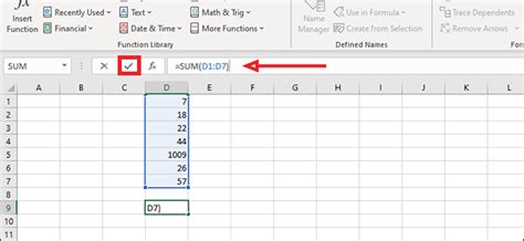 how to calculate the sum of cells in excel