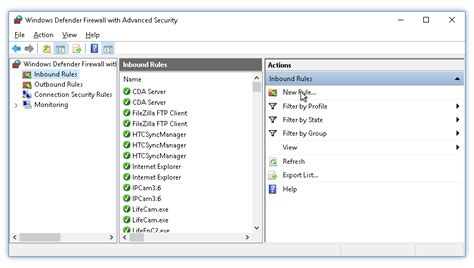 open a firewall port for sql server
