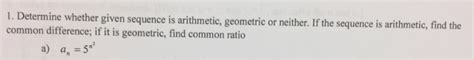 Solved Determine Whether Given Sequence Is Arithmetic