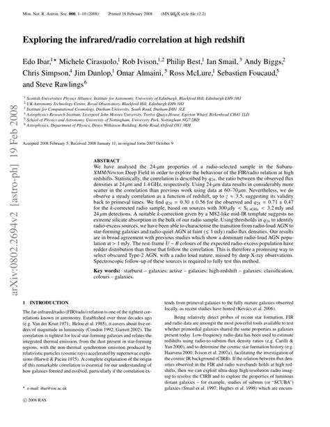Pdf Exploring The Infrared Radio Correlation At High Redshift