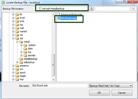 migrate an sql database from windows to linux using backup