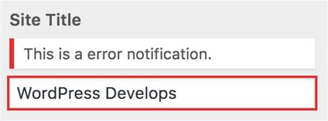 customizer apis in 4 6 for setting validation and notifications make