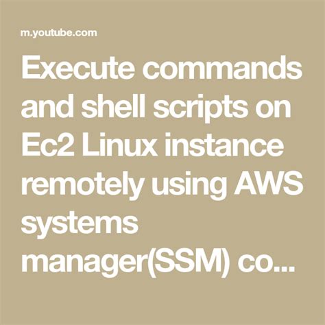 execute commands and shell scripts on ec2 linux instance remotely using