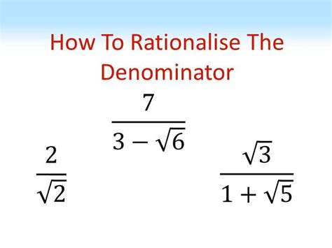 How To Rationalise The Denominator Dealing With Surds Radicals [video