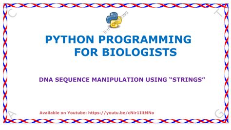 Pdf Python Programming For Biologists Dna Sequence Manipulation
