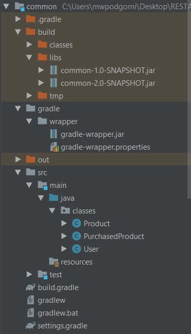 java how to create common gradle project used by other