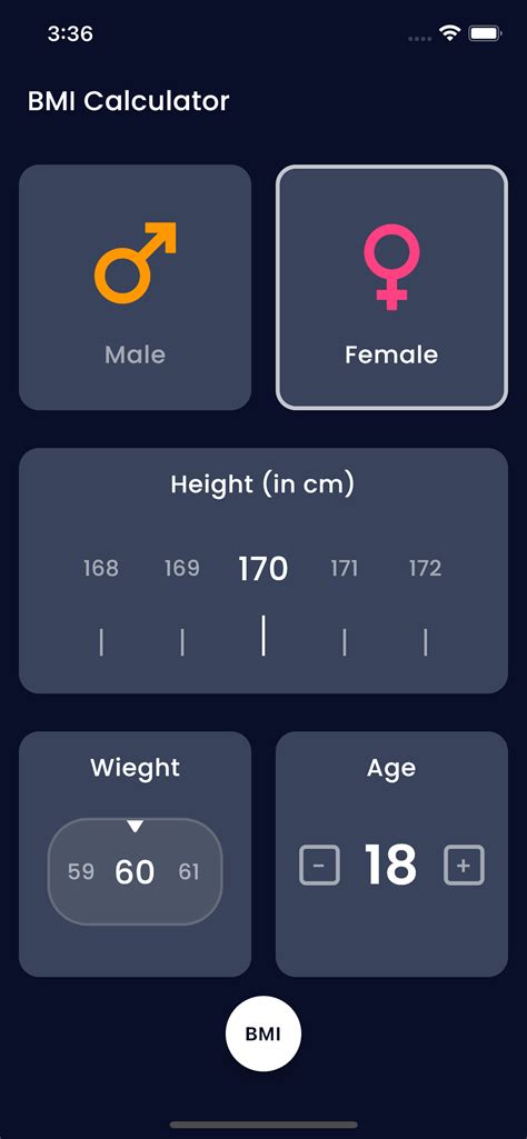 flutter bmi calculator