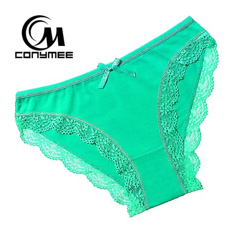 [conymee] Sexy Women Cotton Panties Girls Cute Briefs Lace Underwear