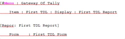 syntax errors in tdl code tallyhelp