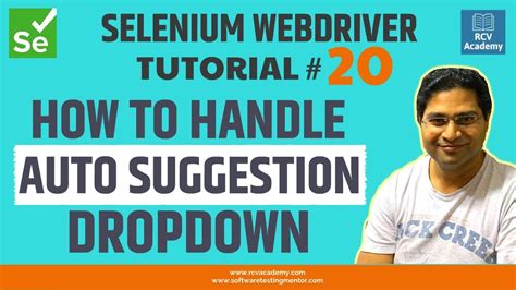 selenium webdriver tutorial 20 how to handle auto suggestion