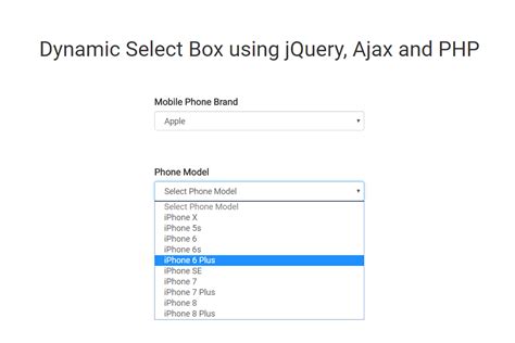 github salithaucsc jquery ajax dynamic select simple application
