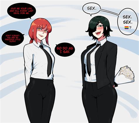 Rule 34 2d 2girls Black Necktie Black Pants Blush Business Suit