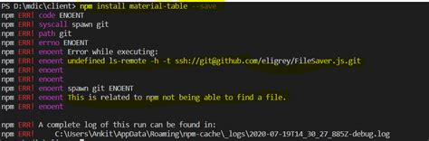 reactjs react material table install issue stack overflow
