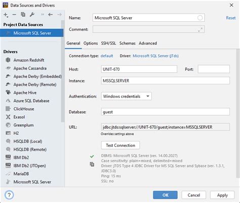 connecting datagrip to ms sql server the datagrip blog