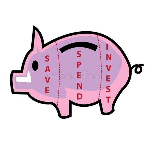Save And Spend On The Balance 3d Rendering Illustration Stock
