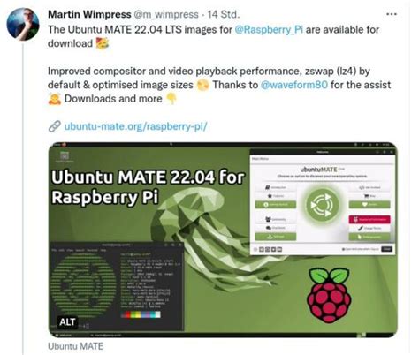 ubuntu mate 22 04 lts für raspberry pi ist da 32 bit und 64 bit