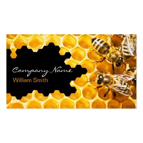 Honey Seller Beekeeper Double Sided Standard Business Cards Pack Of