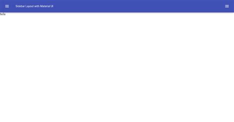 sidebar layout example with material ui forked codesandbox