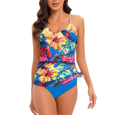 Vbarhmqrt Female Swimsuit For Women 2024 2 Piece High Waist New Split