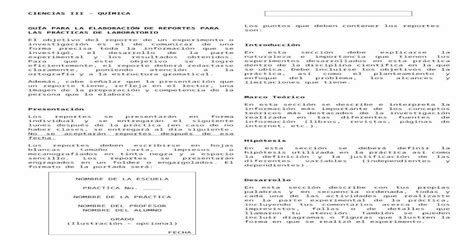 Guía Para Reportes De Laboratorio [docx Document]