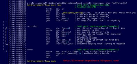 interesting malware decrypting encrypted strings in zeus