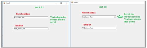 winforms richtextbox text alignment issue with 4 8 stack overflow