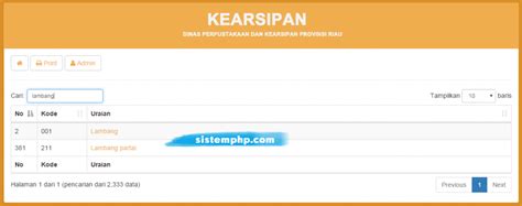 aplikasi pencarian arsip berbasis web script source code contoh