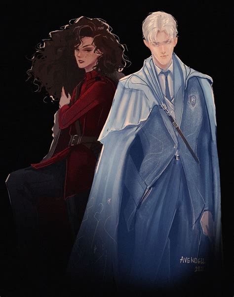 Elithien Fanart Powe Couple Hermione Granger And Draco Malfoy Fanart