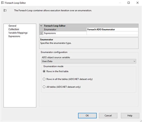 sql server can i set variables in an ssis for loop based on a query