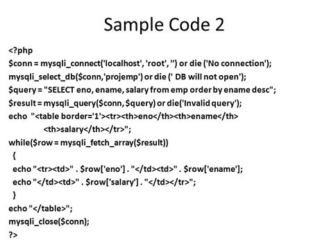 mysqli fetch array 예제 mysqli fetch array example