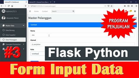 3 membuat form input data dengan python bootstrap python flask