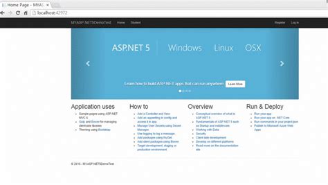 asp 5 crud using scaffolding and entity framework